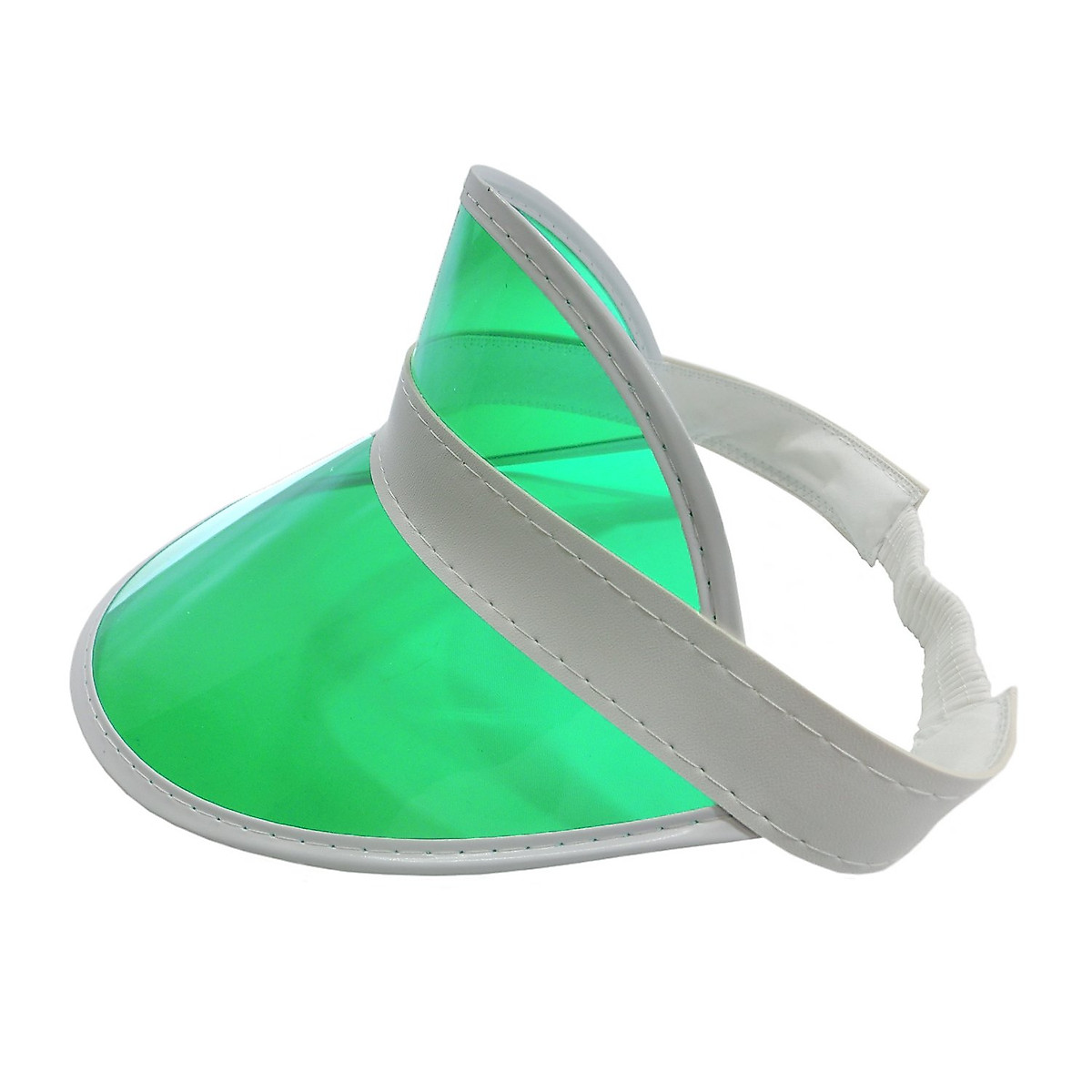 Nicky Bigs Novelties Clear Colored Plastic Sun Visor Tennis Beach Bingo Vegas Dealer Golf Casino Hat