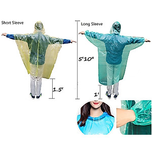 Rain Ponchos for Adults Disposable Poncho for Disney World 20 Pack Panchos Rain Adult Bulk Emergency Waterproof Plastic Raincoat with Hood Lightweight Pocket Camping Throw Away Men Women Compact Pncho