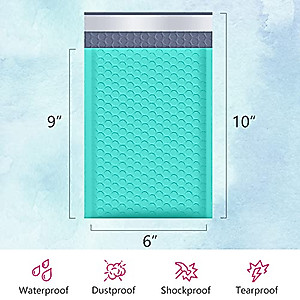 UCGOU Bubble Mailers 6x10 Inch Teal 25 Pack Poly Padded Envelopes Small Business Mailing Packages Opaque Self Seal Adhesive Waterproof Boutique Shipping Bags for Jewelry Makeup Supplies #0