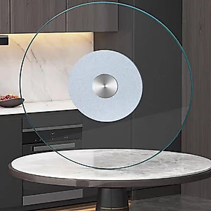EMENAR Glass Lazy Susan Turntable 40in, Rotating Dining Table Service Tray For Food Delivery, Thickness 10mm - Hotel Restaurant Decor (Size : 90cm/36in)