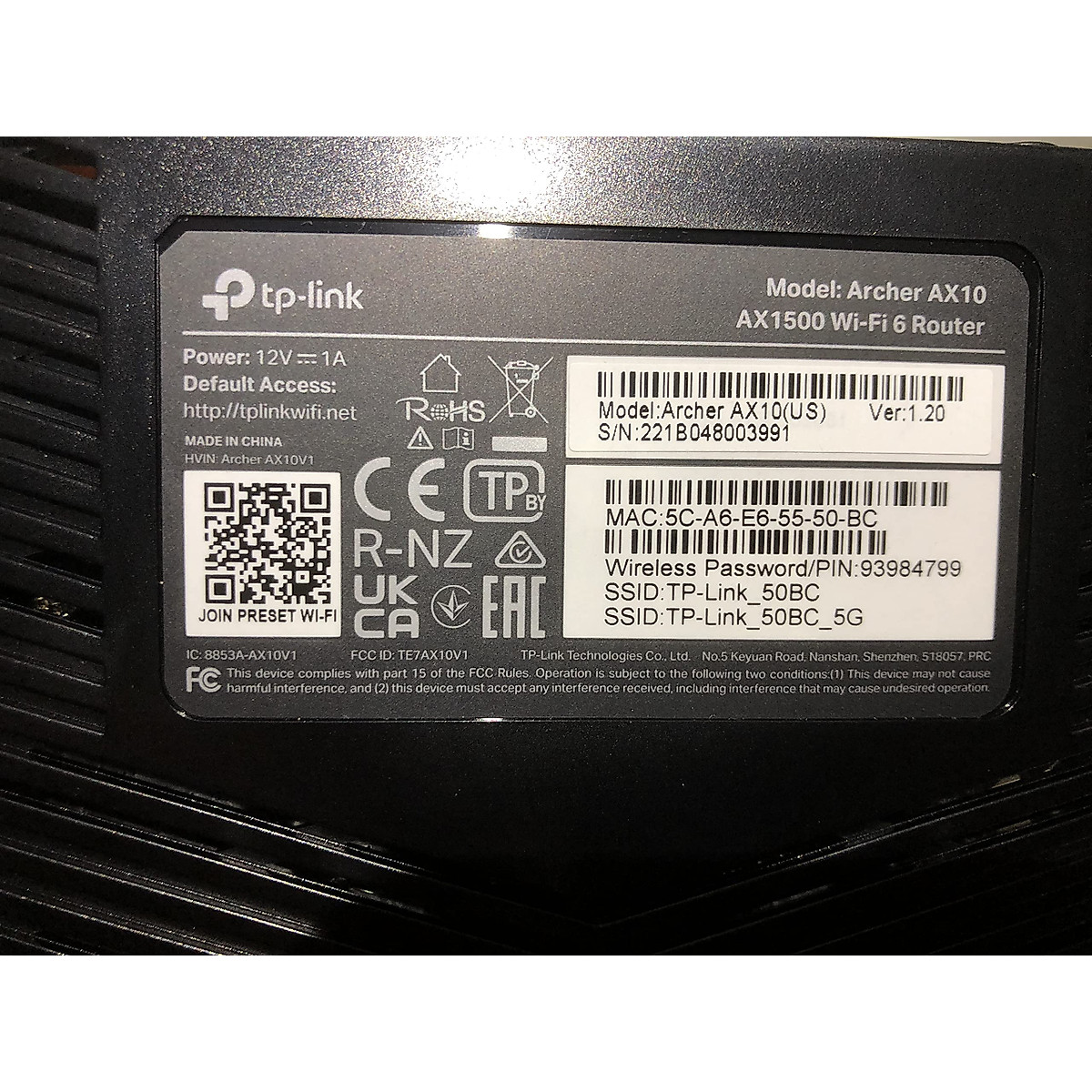 TP-Link AX1500 Smart WiFi 6 Router (Archer AX10) – 802.11ax Router, 4 Gigabit LAN Ports, Dual Band AX Router,Beamforming,OFDMA, MU-MIMO, Parental Controls, Works with Alexa