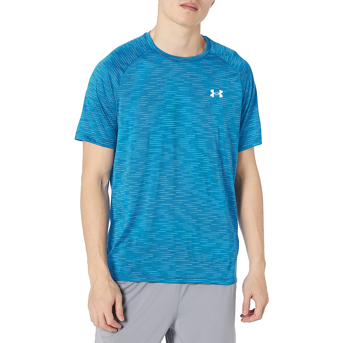 Under Armour mens Tech 2.0 5C Short Sleeve T-Shirt, Cruise Blue (899)/Blue, Medium