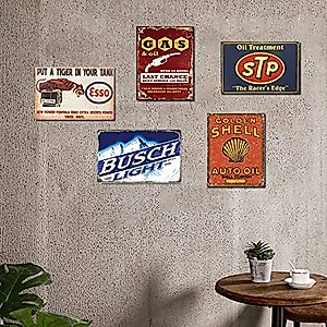 Light Beer Retro Busch Vintage Tin Sign Metal Sign 12X8 Inch Easy Mounting,Outdoor/Indoor Use