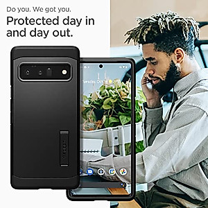 Spigen Tough Armor [Extreme Protection Tech] Designed for Google Pixel 6 Pro Case (2021) - Black