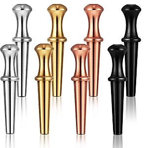 Mudder 8 Pieces Metal Cribbage Pegs Cribbage Board Pegs Fit 1/8 Holes Cribbage Pegs with a Tapered Design for Cribbage with 4 Colors