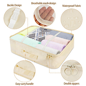 Packing Cubes for Suitcase Travel, 𝟏𝟏 𝐒𝐞𝐭 Lightweight Travel Essential Luggage Organizer Bags Set, Travel Bags Packing Cubes for Travel Accessories Cosmetics Toiletries Storage Bags