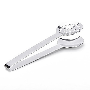 CoscosX 1 Pcs Tea Bag Squeezer/Holder Gadget,Round Stainless Steel Teabag Tong Strainer Holder Kitchen Bar