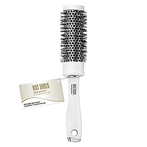 Hot Tools Pro Artist White Gold Collection Titanium Round Brush | Textured Blowouts (1 in)