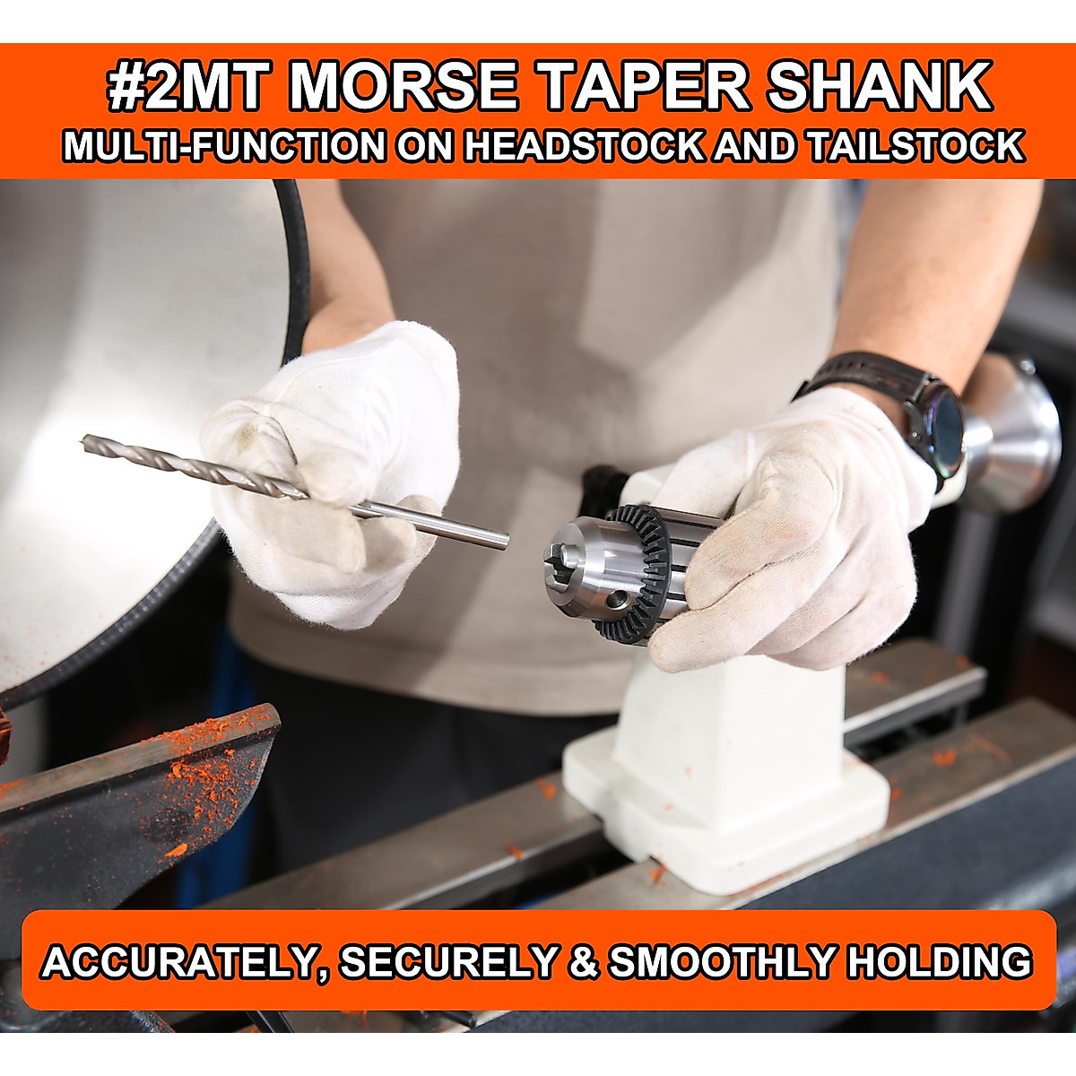 VINWOX 1/2" Key Type Heavy Duty Drill Chuck with #2MT Arbor