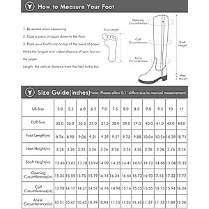 Juliet Joly Women's Wide Calf Knee High Boots Stacked Block High Heel Bootie Side Zip Pointed Toe Heeled Booties