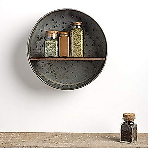 Primitives by Kathy 38024 Rustic-Inspired Wall Shelf, Metal and Wood