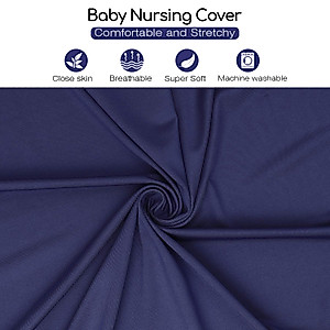 Nursing Cover & Baby Nursing Poncho,Multi Use Breastfeeding Cover for CarSeat Canopy, High Seat Cover, Stroller Cover, Shopping Cart Cover,Nursing Scarf for Boy and Girl by Kefee Kol (Blue)