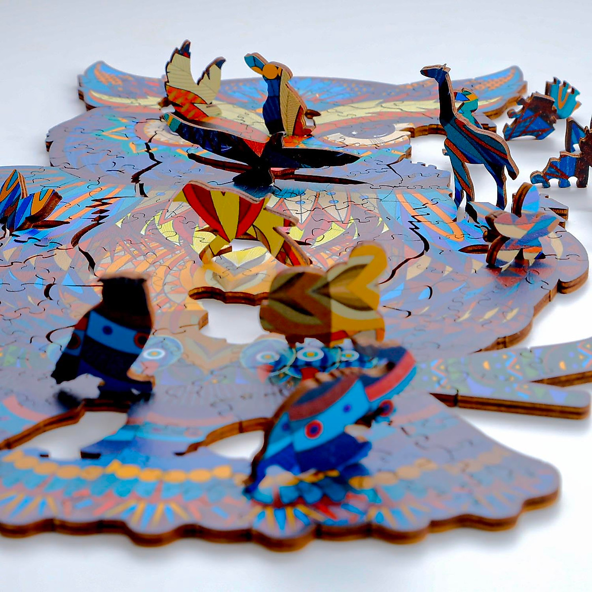 Owl Puzzle Jigsaw Puzzles – Unique Wooden Puzzles for Adults and Children – Coolest Adult Puzzles Perfect for Family – Wooden Puzzles for Toddlers – 210 Piece Custom Puzzle for Kids and Adults