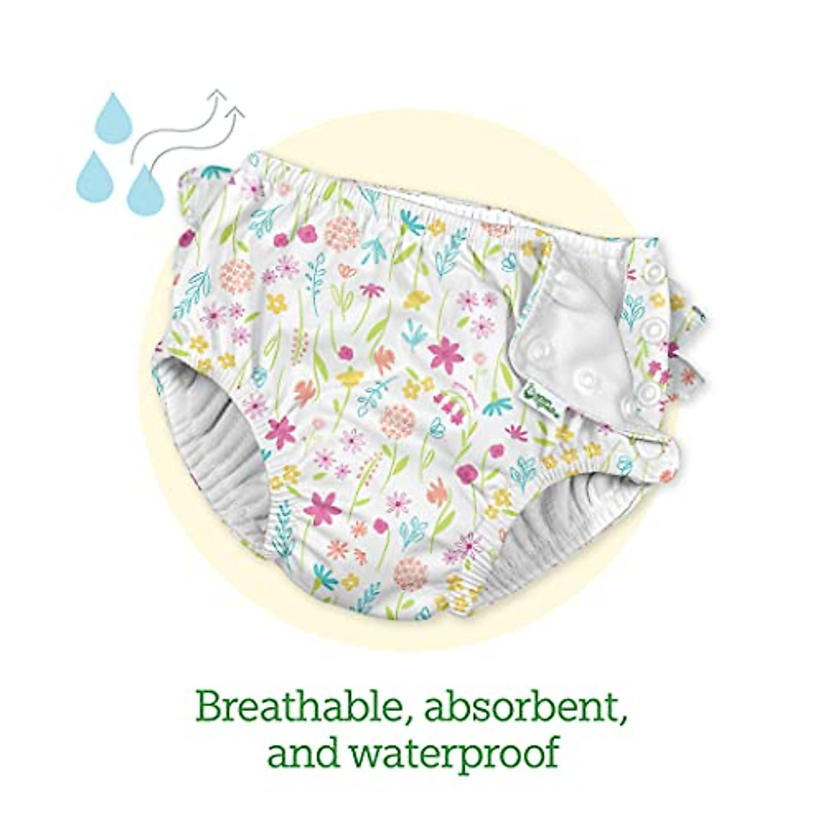 i Play Girls Reusable Absorbent Baby Swim Diapers Pink Butterflies 6 Months