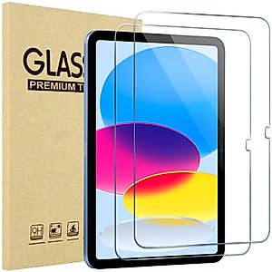 ProCase 2 Pack Screen Protector for iPad 10th Generation 2022 A2696/A2757/A2777 10.9 Inch, Tempered Glass Film Guard for iPad 10 -Clear