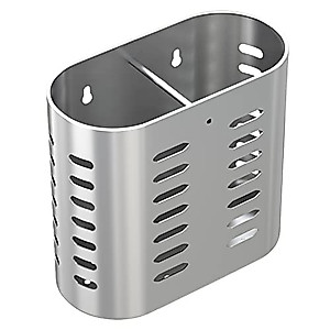 JAGURDS Stainless Steel Kitchen Utensil Holder for Countertop - Spoon and Fork Holder Silverware Caddy - Hanging Utensil Holder (1 pc - Stainless Steel Mirror Finish)