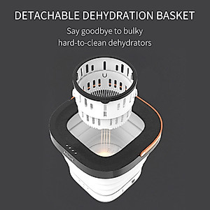 Arlyeef Portable Washing Machine, 9L Foldable Washer Machine with High-Speed Drain and Extension Hose for Apartment, Traveling, Laundry, Camping, Underwear, Baby Clothes - Pink