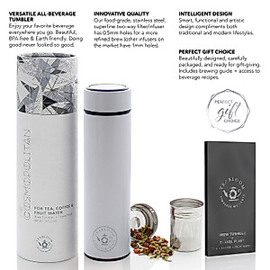 Teabloom - The ORIGINAL All-Brew Travel Tumbler & Thermos | OPRAH’s Favorite | 16oz/480ml Insulated Water Bottle/Tea Flask/Cold Brew Coffee Mug