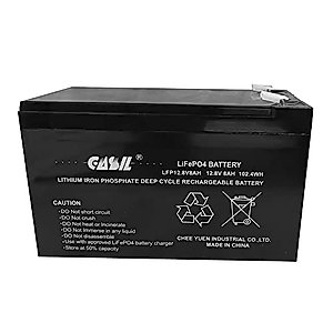 Casil 12V 8Ah Lithium Battery - 8ah Lithium Rechargeable Battery, Compatible with Duracell Ultra 12V 8Ah AGM, GT12080-HG, WKA12 8F2, VB1280, PX12072-HG Verizon Fios