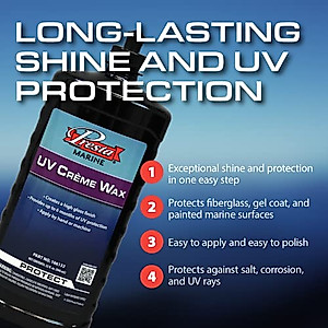 Presta UV Crème Wax - Creates High Gloss Finish and Long-Lasting Shine / Traditional Wax For Use On Fiberglass, Gel Coat and Painted Vehicle Finishes  / 1 Gallon. (166101) 
