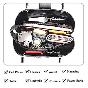 PORRASSO Fashion Handbag Purses Women Top-Handle Bags Ladies Crossbody Bag Satchel PU Leather Shoulder Tote Bags Gray