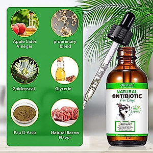 Natural Antibiotics for Dogs(2.02 Oz), Supports Dog Allergy Relief, Dog Multivitamin, Dog Antibiotic, Pet Antibiotics, Dog Itch Relief, Drops for General Strengthening, for All Breeds & Sizes