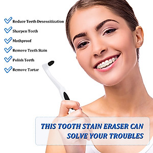 8 Pieces Tooth Stain Eraser Tooth Stain Removers Tartar Eraser Polisher Dental Plaque Tool Teeth Cleaning Kit for Teeth Whitening Polishing