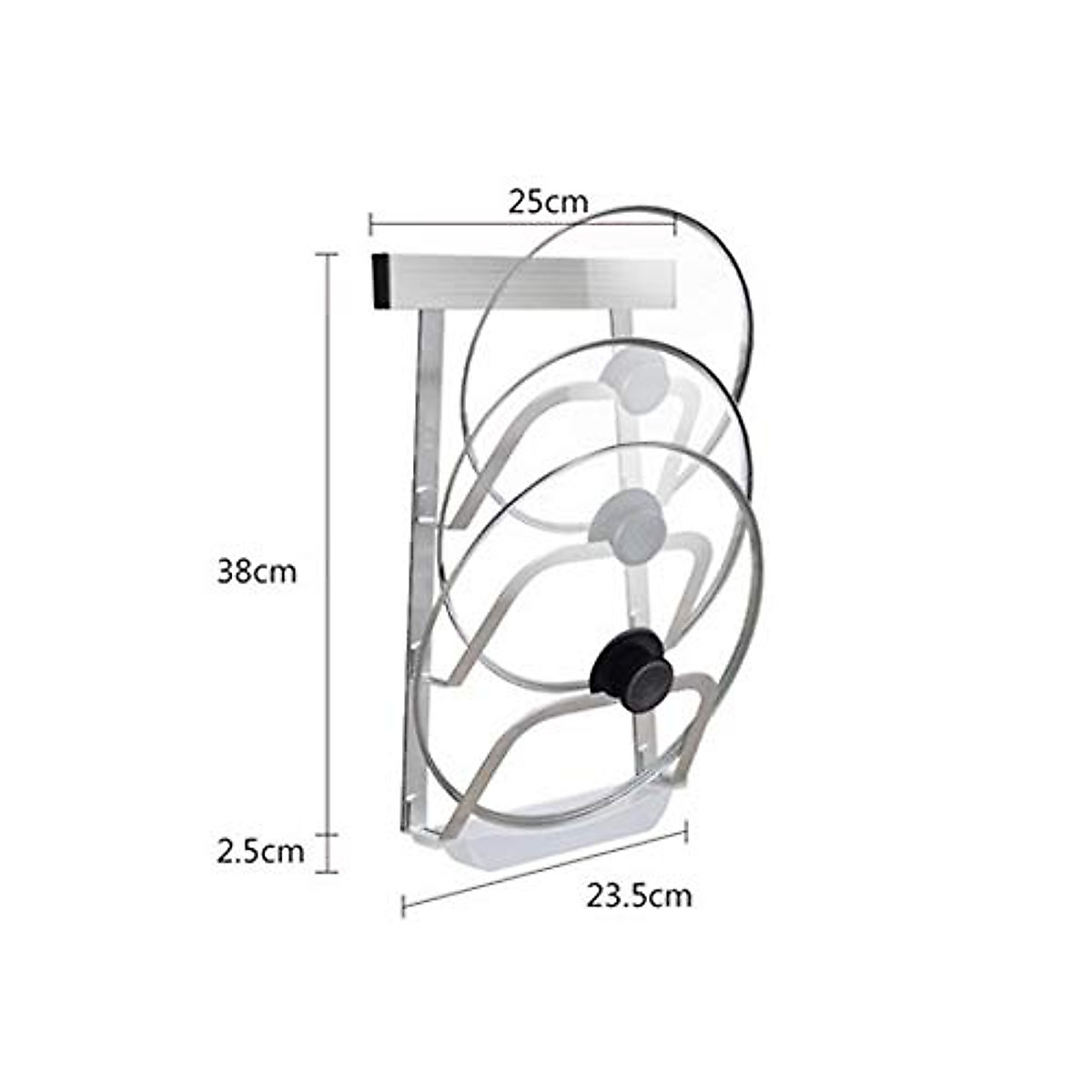 XJJZS 3 Layer Anti-fall Stainless Steel Drying Pan Pot Rack Cover Lid Rest Stand Spoon Holder Kitchen Tool