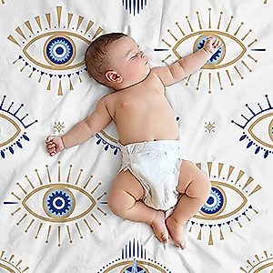 AOYEGO Evil Eye Blanket Magical Hamsa Eye Witchcraft Occult Symbol Throw Blanket Cozy Modern 60X80 Inch Flannel for Women Men Chair Bedroom Sofa Car Kitten Home