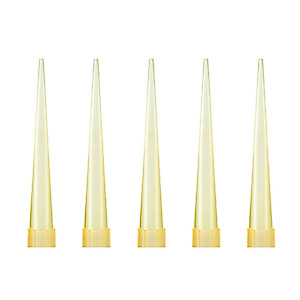 Eowpower 1000 Pieces Clear Yellow 200 ul Laboratory Lab Plastic Liquid Pipette Pipettor Tips