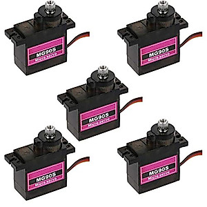 Nebwe Drone Accessories Rc Tools Rc Accessories and Parts 1PC MG90S Micro Metal Gear 9g Servo for RC Plane Helicopter Boat Car 360° Drone Parts Drone Tool Kit