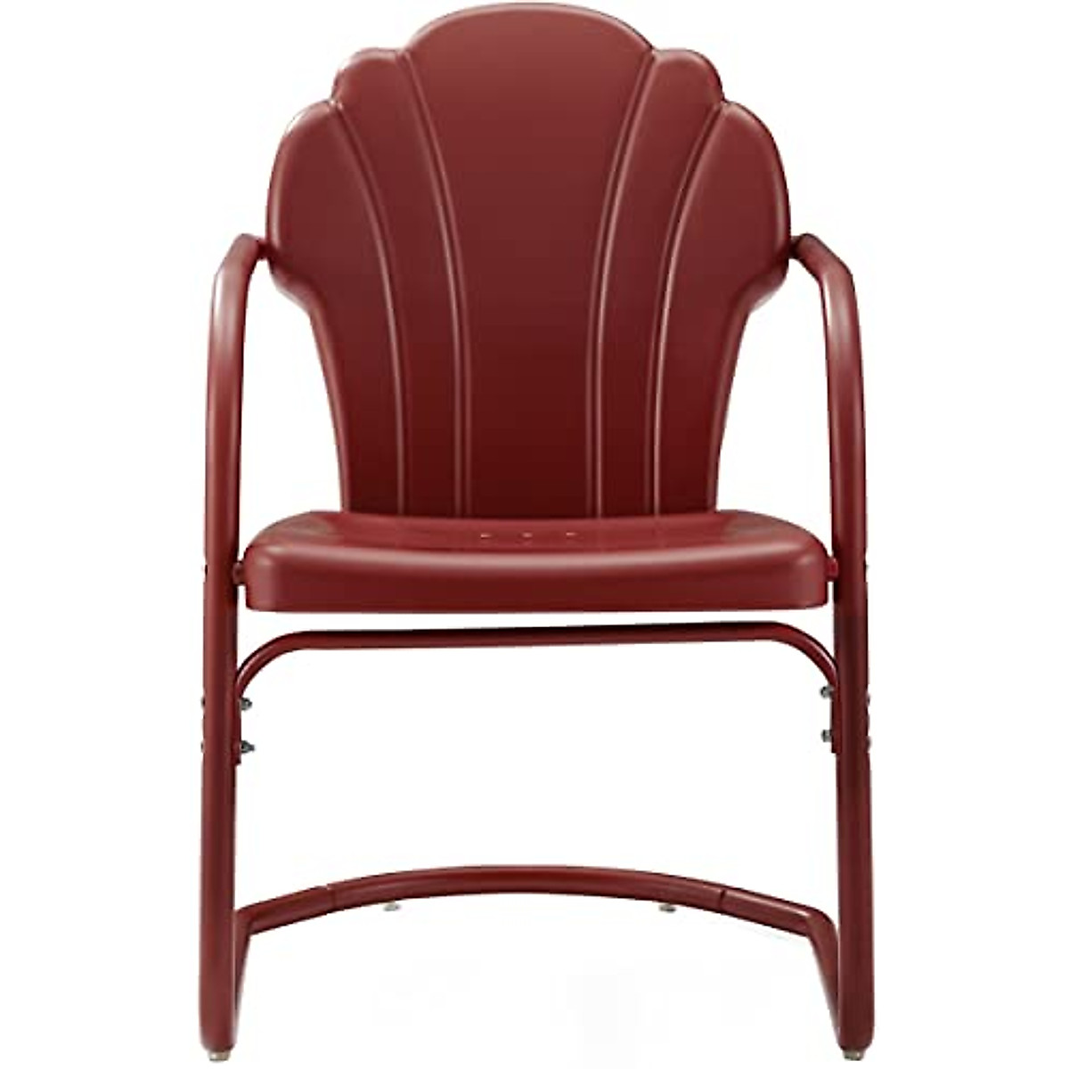 Crosley Furniture CO1029-RE Tulip Retro Outdoor Metal 2-Piece Armchair Set, Dark Red Satin