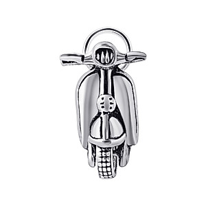 Gem Avenue 925 Sterling Silver Vespa Motor Scooter Charm Pendant for Women