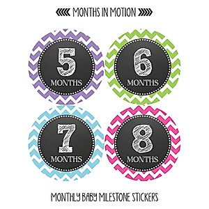 Baby Girl Monthly Sticker | Baby Milestone Stickers | Newborn Month Stickers | Milestone Stickers