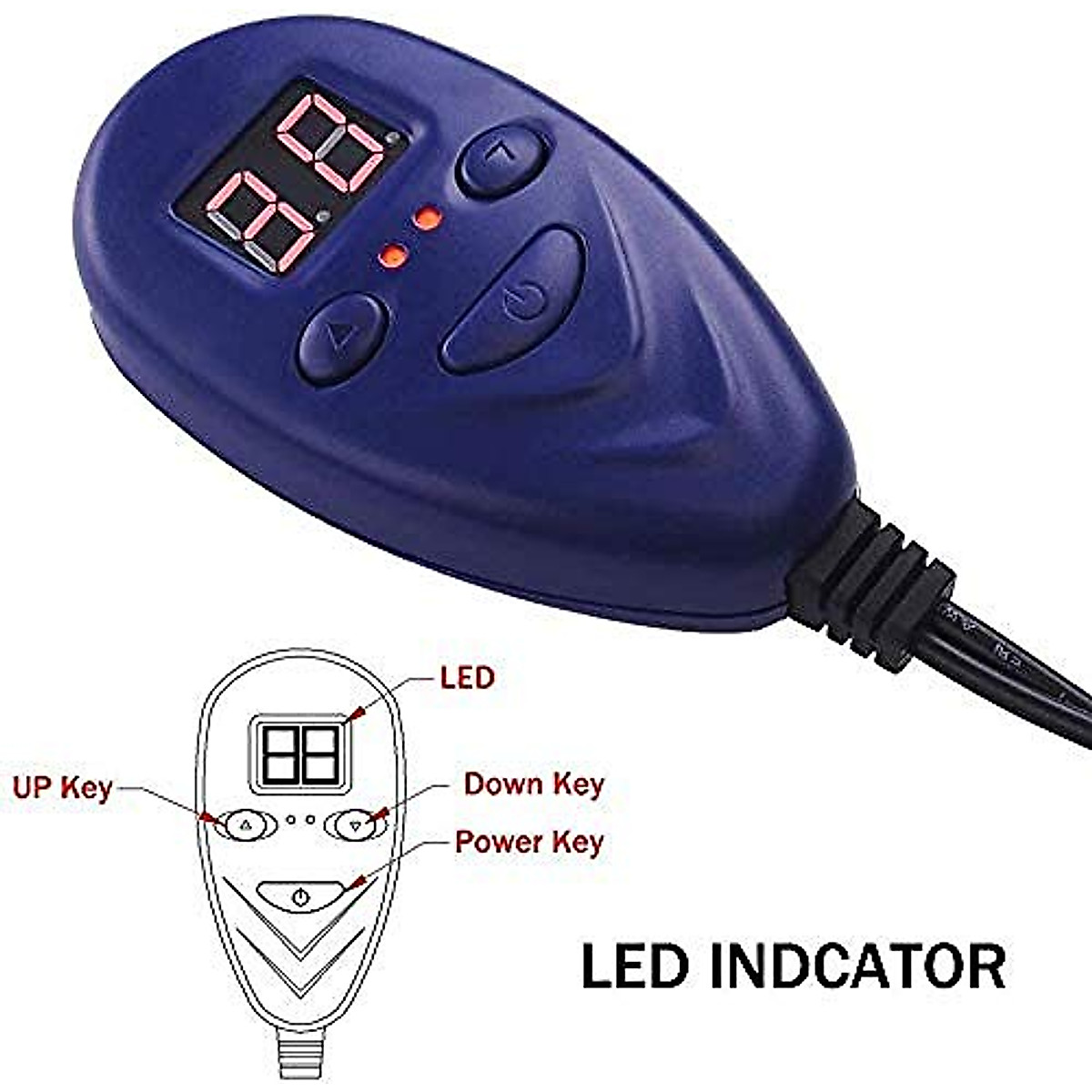 YJDT Heating mat for Pets Heating Blanket for Pets Warming mat Cats Dogs Heating Pads for Indoor Bed car-Blue-Blue