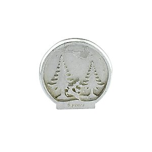 6 Year Anniversary Reindeer Scene Snowglobe Style Metal Ornament Gift