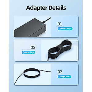 180W Power Cord Fit for Sony Bravia X900E XBR-55X900E XBR-49X900E KDL-55W800B KD-55SD8505BU KD-50SD8005 XBR-49X805E KD-55X8566D KD-55X8500D XBR-55X800E XBR49X900E XBR55X90 TV AC Charger Supply Adapter