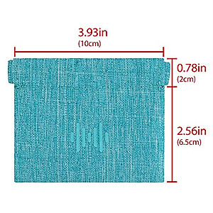 Geekria Pouch for Earbuds/Headphone Organizer Bag/Universal Headphone Protective Pouch/Pocket Earphone Case/Coin Purse Change Holder/Portable Travel Bag (Blue)