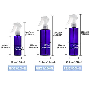 Xiaokeis 2pcs/Set Spray Bottles, Spray Bottles for Cleaning Solutions Travel Portable Multipurpose Heavy Duty Spraying Bottles Leak Proof Mist Empty Water Bottle(Size:100ml)