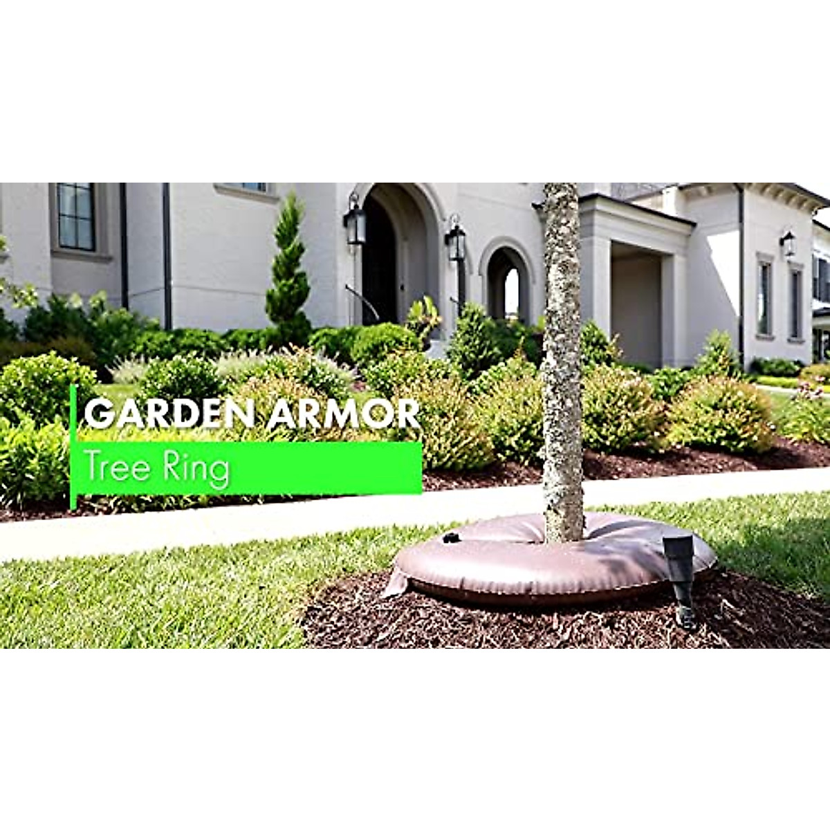 Garden Armor New Easy Fill Cap 15 Gallon Slow-Release Tree Watering Ring - Slow Release Watering Ring - Tree Irrigation - Plant Irrigation - Garden Irrigation - Watering Donut