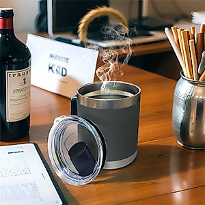 2 Pack 20 oz Tumbler Lid, Replacement Lids Compatible for YETI 20 oz Tumbler, 10/24 oz Mug and 10 oz Lowball, Spill Proof Cup Lids Covers with Magnetic Slider Switch