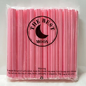 The best MOON Jumbo Smoothie Straws Heart shaped Pink Straws Disposable Drinking cute straws Individually Wrapped Pink Plastic Straws milkshake Valentines day Champagne valentine's day 50pcs
