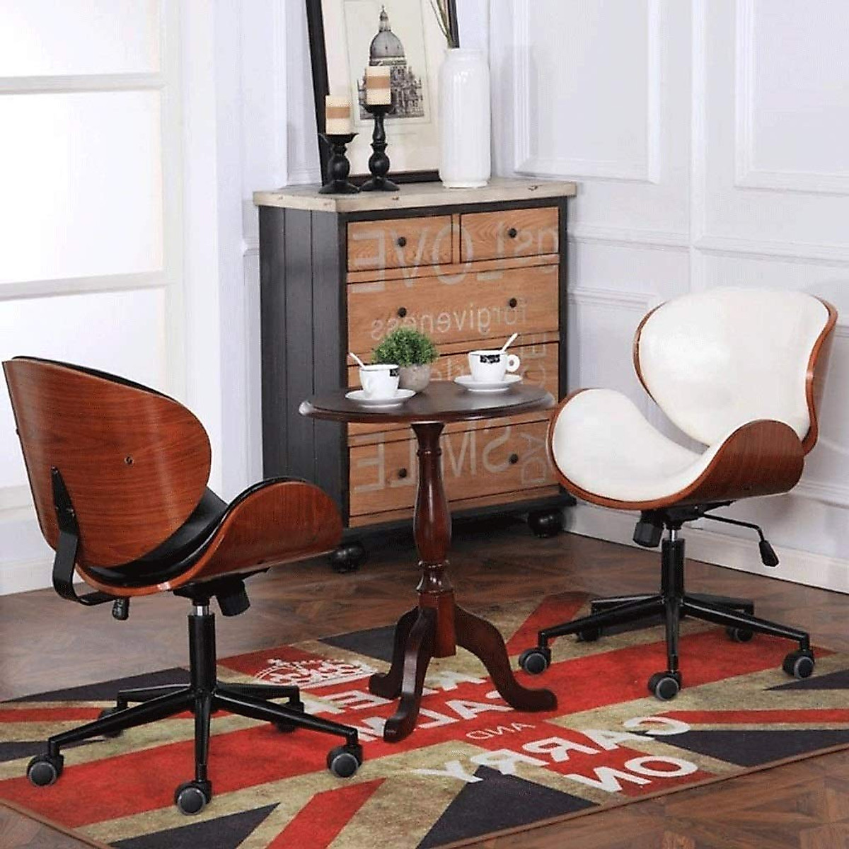 Computer Chair, Office Chair - Executive Office Chair Desk Task Computer Chair Swivel High Back Chair with Ergonomic Adjustable Lumbar Support (Color : D)