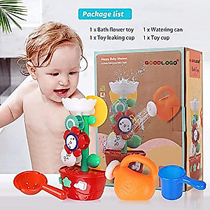 Girl Bath Toys for Kids 1-3 Bathtub Toys for Toddlers Water Tub Toys for Babies 1 2 3 Year Old Girls Boys Gifts with 1 Mini Sprinkler 2 Toys Cups Gifts Ideal with Color Box