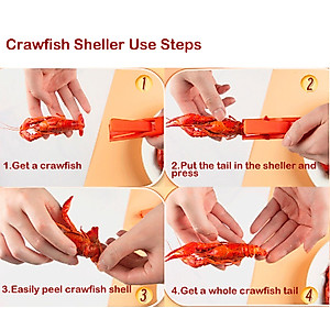 5 Pcs Upgrade Crawfish Sheller Tool, 2024 New Crawfish Shucker for Peeling Cooked Shrimp Tails, Portable Shrimp Peeler Seafood Tool 2 Seconds Quick Peeling Crawfish Shelling Tool