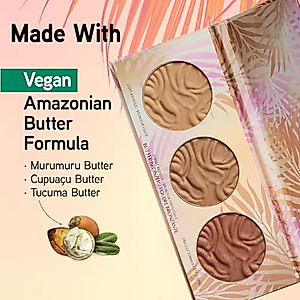 Physicians Formula Murumuru Butter Bronzer Face Makeup Palette Set, Includes Nourishing Butter Bronzer, Highlighter, Blush, Dermatologist Tested, Vegan & Cruelty-Free - Endless Summer Powder