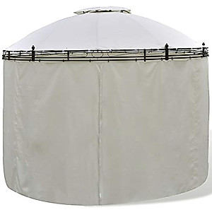 Gazebo with Curtains Round,Garden Gazebo,Barbecue Gazebos,Party Tent,Canopy Tent,Shade Tents,for Outdoor Party Events,Backyard,Garden,Lawn,11' 5'' x 8' 9''