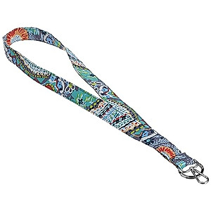 Vera Bradley Women's Cotton Wide Lanyard, Citrus Paisley - Recycled Cotton, One Size