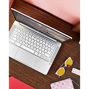 HP Chromebook 14 Laptop, Intel Celeron N4000 Processor, 4 GB RAM, 32 GB eMMC, 14” HD Display, Chrome, Lightweight Computer with Webcam and Dual Mics, Home, School, Music, Movies (14a-na0021nr, 2021)