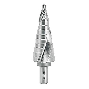ACTOOL Industrial HSS Step Drill Bit 3/16 inch to 1 inch with 3/8 inch Shank, Double Spiral Flute with 14 Step Size